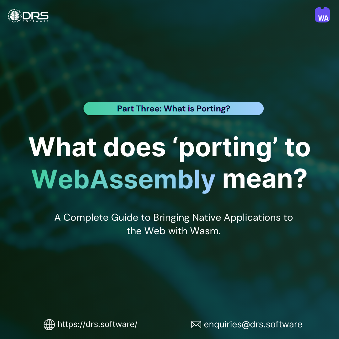 What does 'Porting' to Wasm mean? - DRS Software